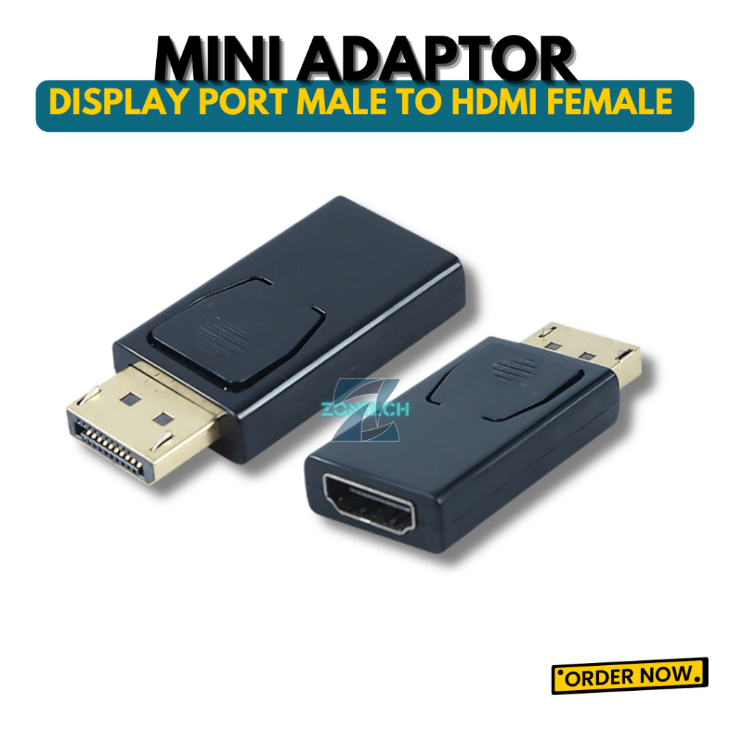 Jual Mini Adaptor Display Port Versi 1.1 Male to HDMI Female Port ...