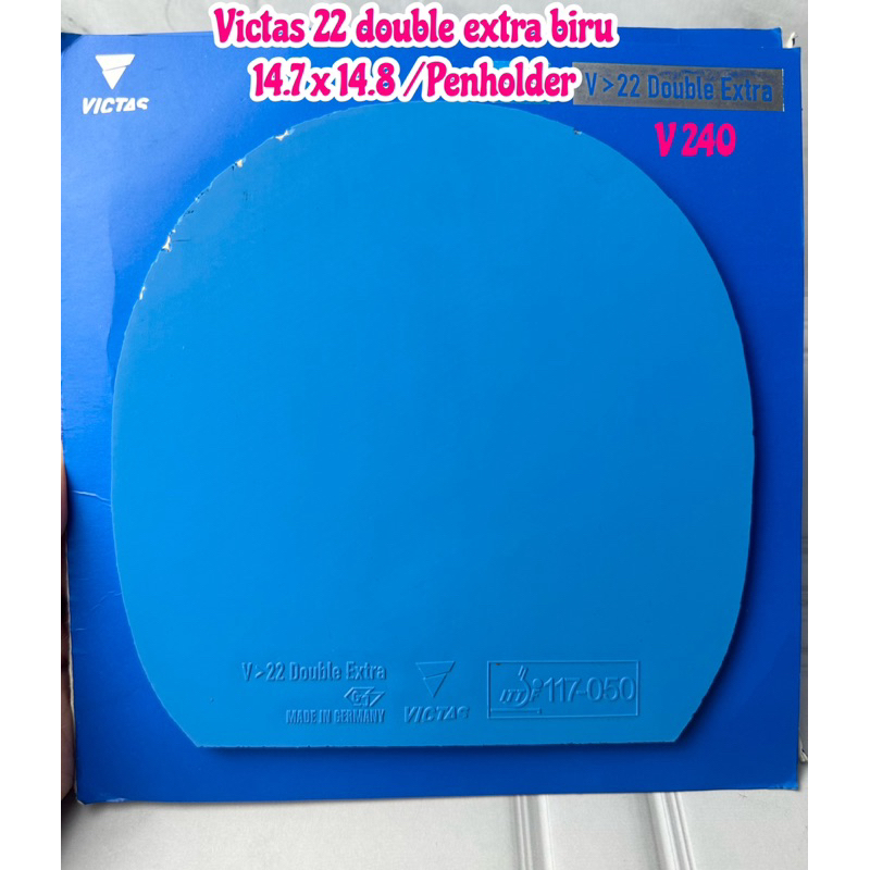 Jual karet tenis meja pingpong second Victas 22 double extra penholder warna biru | Shopee Indonesia
