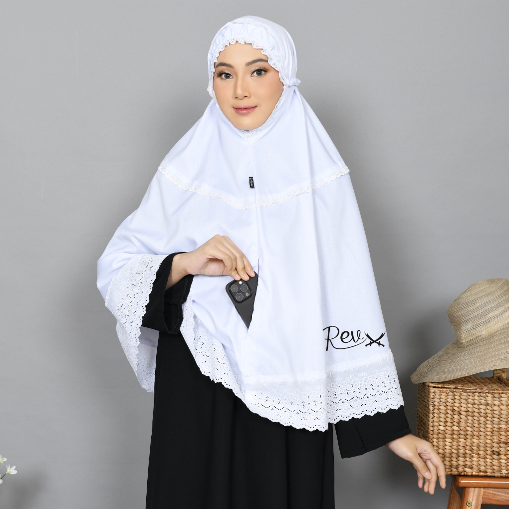 Jual Bergo Haji Umroh Saku Depan Bahan Katun Premium Warna Putih Muslimah Umroh Haji | Shopee ...