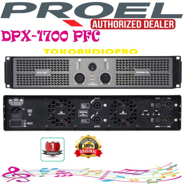 Jual Proel DPX1700PFC Class D Power Amplifier with SMPS AND PFC DPX ...