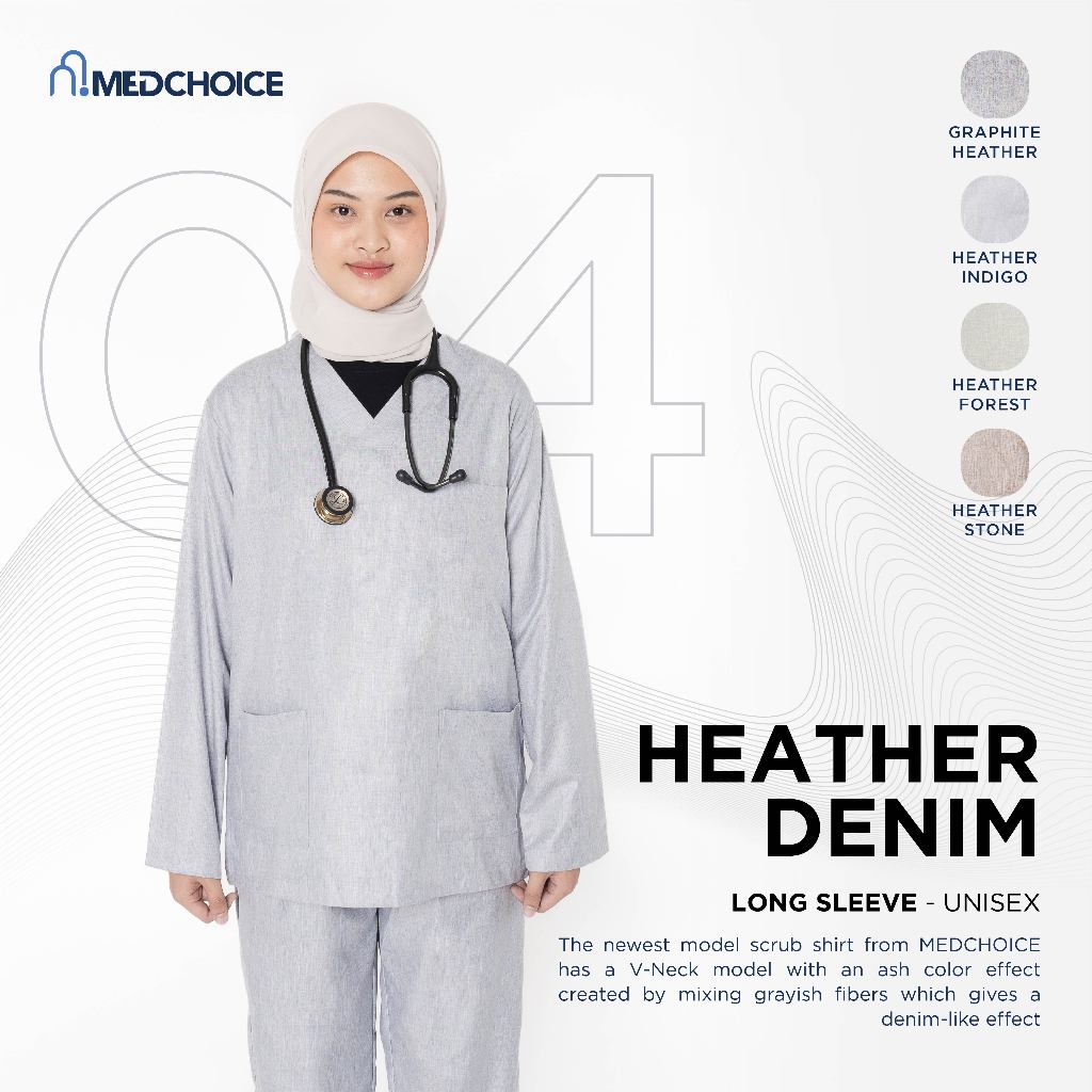 Jual Medchoice Doctor Scrub Heather Collection Lengan Panjang / Baju ...