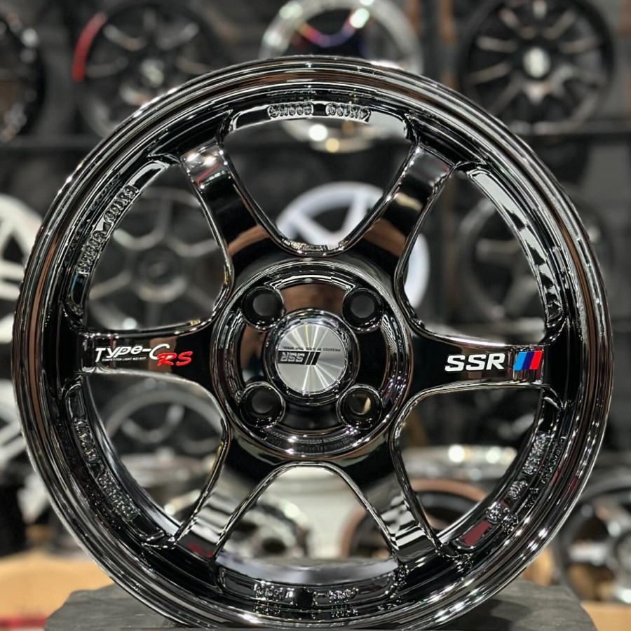 Jual velg racing r15 SSR TYPE C BLACK CHROME lebar 6,5 et 42 velg ring 15 brio mobilio jazz vios ...
