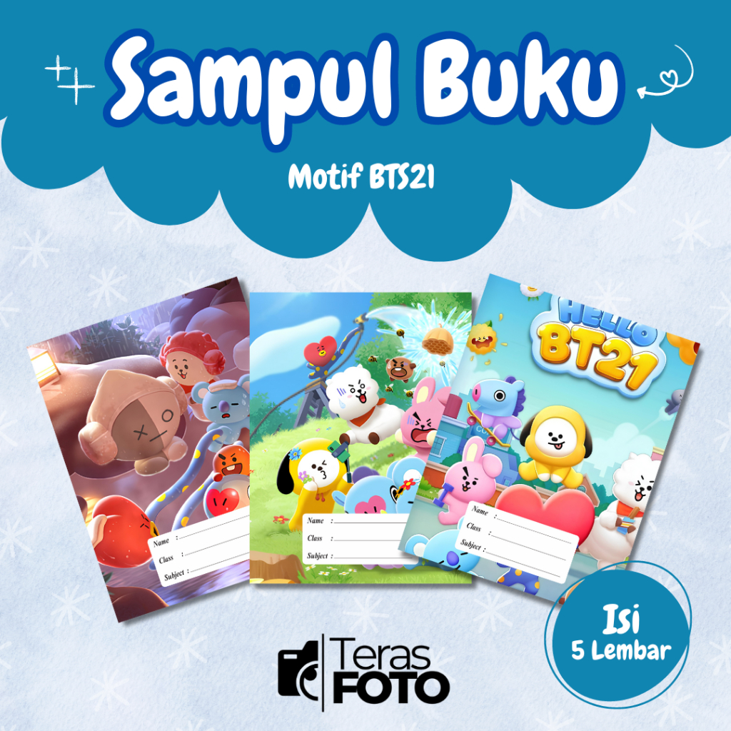 Jual (Isi 5 Lembar) SAMPUL BUKU MOTIF ESTETIK BTS 21 / SAMPUL BUKU ...