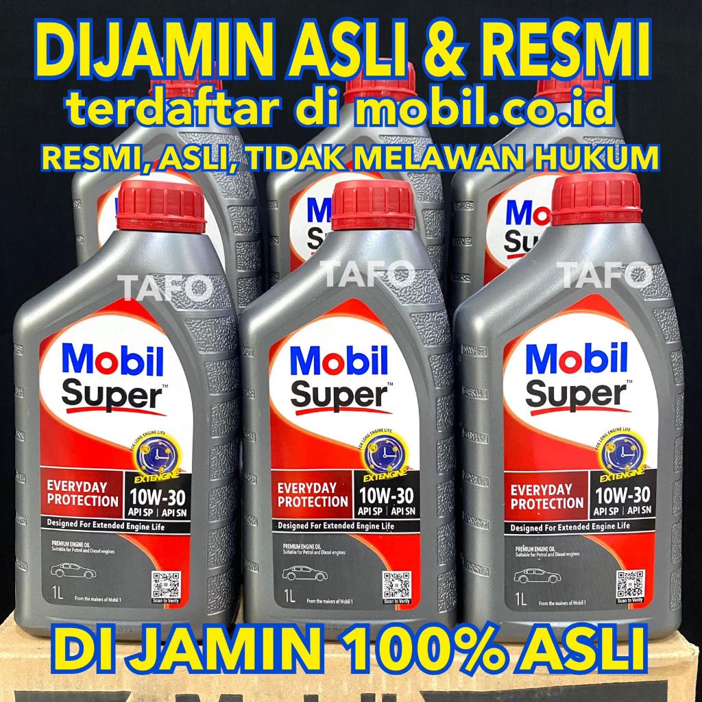 Jual OLI MOBIL SUPER 10w-30 1 LITER / MOBIL SUPER EVERYDAY PROTECTION ...