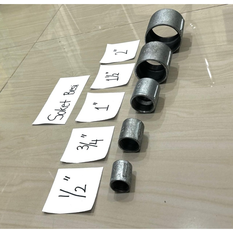 Jual (HARGA 1buah ) Soket besi galvanis 1-1/2” inci sok besi 1.5” inci ...