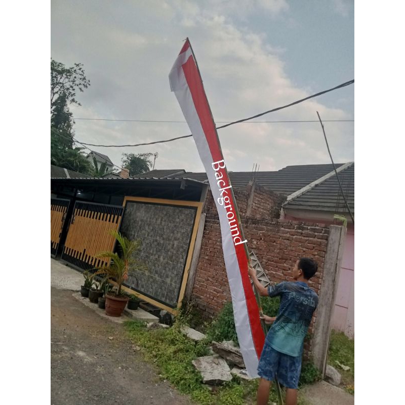 Jual Bendera panjang 4 meter / umbul-umbul / bendera Agustusan / HUT RI ...