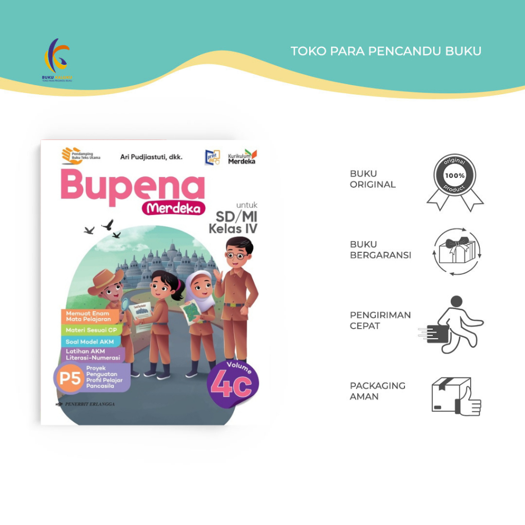 Jual Buku Pelajaran - Bupena Merdeka Untuk SD/MI Kelas IV Jl. 4C - Ari Pudjiastuti, Dkk ...