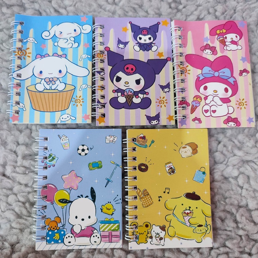 Jual mini note book sanrio memo ring kecil buku alat tulis kecil lucu 1 ...