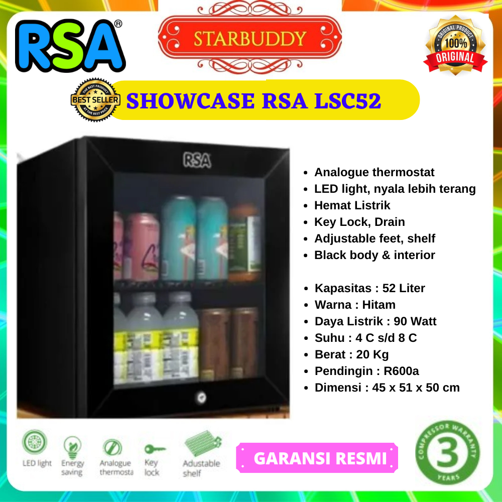 Jual SHOWCASE RSA LSC52 MINIBAR PORTABEL | Shopee Indonesia