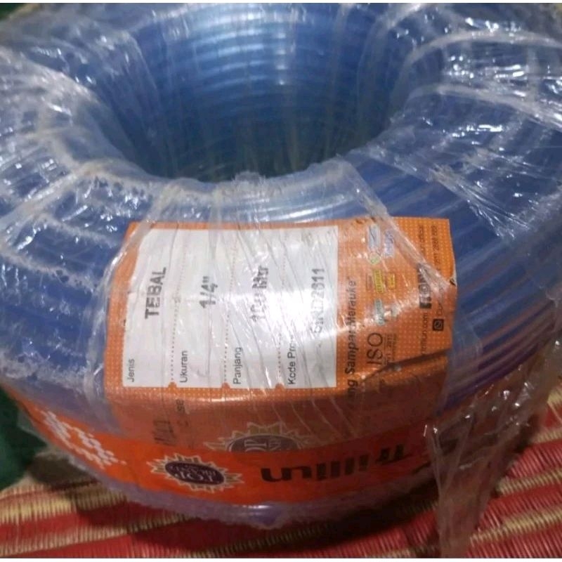Jual SELANG TRILLIUN TRANSPARAN TEBAL UK 1/4 INCH ( 1 ROLL / 100 M ) | Shopee Indonesia