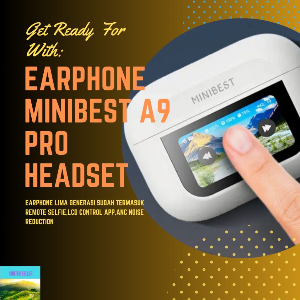 Jual Earphone Minibest A8 PRO ANC/ENC TWS Headset Bluetooth V5.4 Smart ...