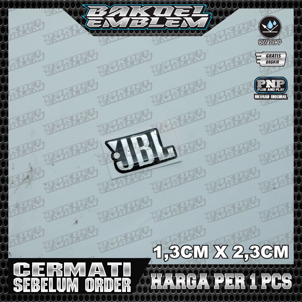 Jual EMBLEM AUDIO JBL, EMBLEM SPEAKER JBL, EMBLEM AUDIO MOBIL JBL, (JBL) | Shopee Indonesia