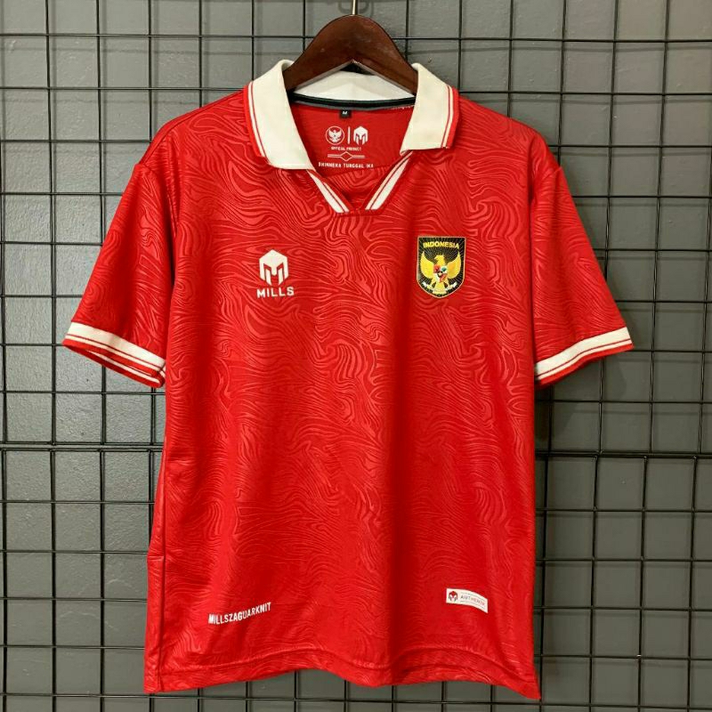 Jual premium jersey timnas indonesia mills merah | Shopee Indonesia