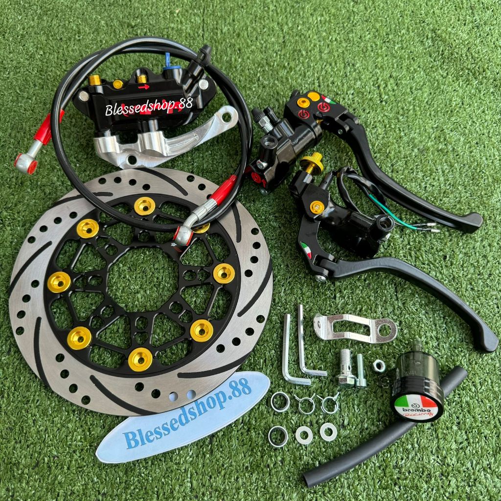 Jual PAKET LENGKAP KALIPER MONOBLOK 4 PISTON + MASTER REM IZUMI SET KANAN KIRI 1 TABUNG + DISC ...