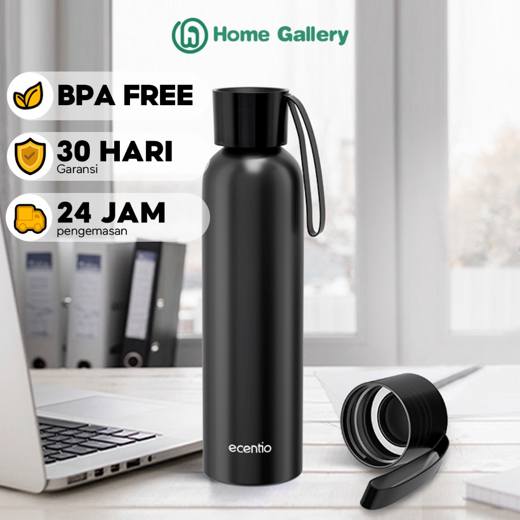 Jual ecentio botol minum Portable 615ml Cangkir aluminium Anti Bocor Anti tumpah olahraga sport ...