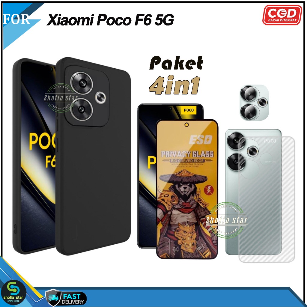 Jual Paket 4in1 Casing Xiaomi Poco F6 5G F6 Pro 5G F5 5G X5 5G X5 Pro ...