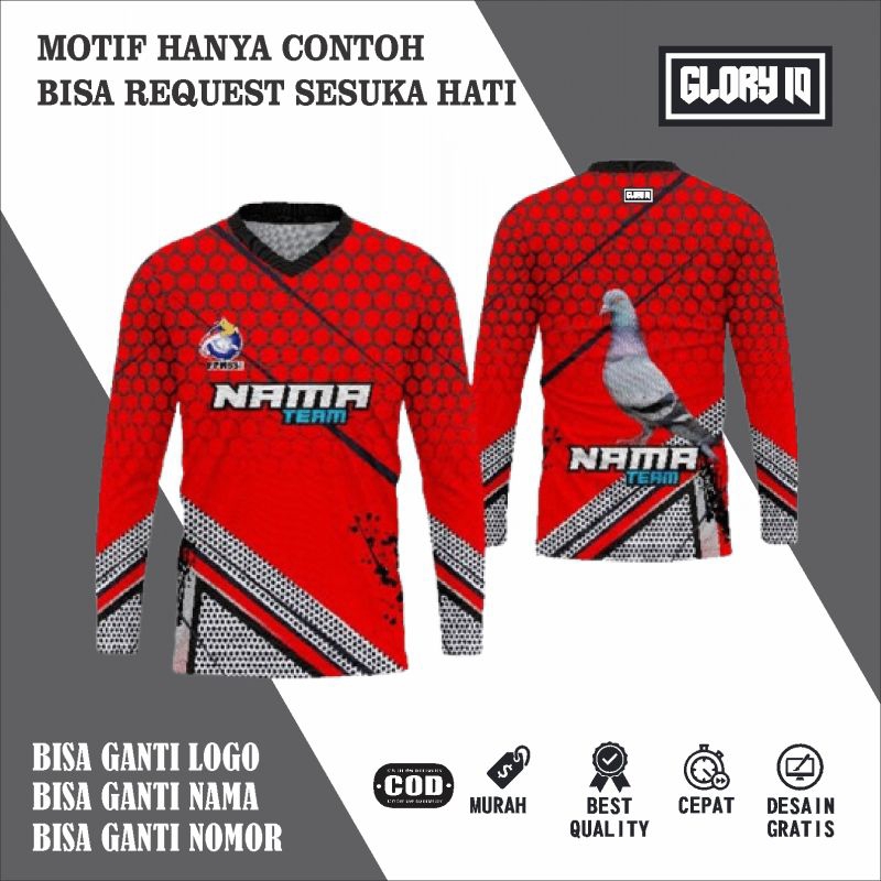 Jual JERSEY MERPATI CUATOM DESAIN FULL PRINTING PREMIUM | Shopee Indonesia