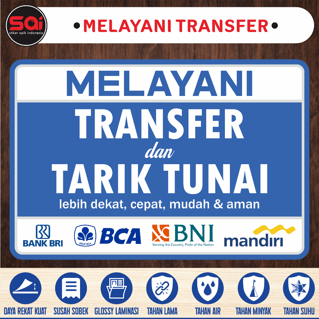 Jual Stiker vinyl anti air MELAYANI TRANSFER DAN T.TUNAI laminasi ...