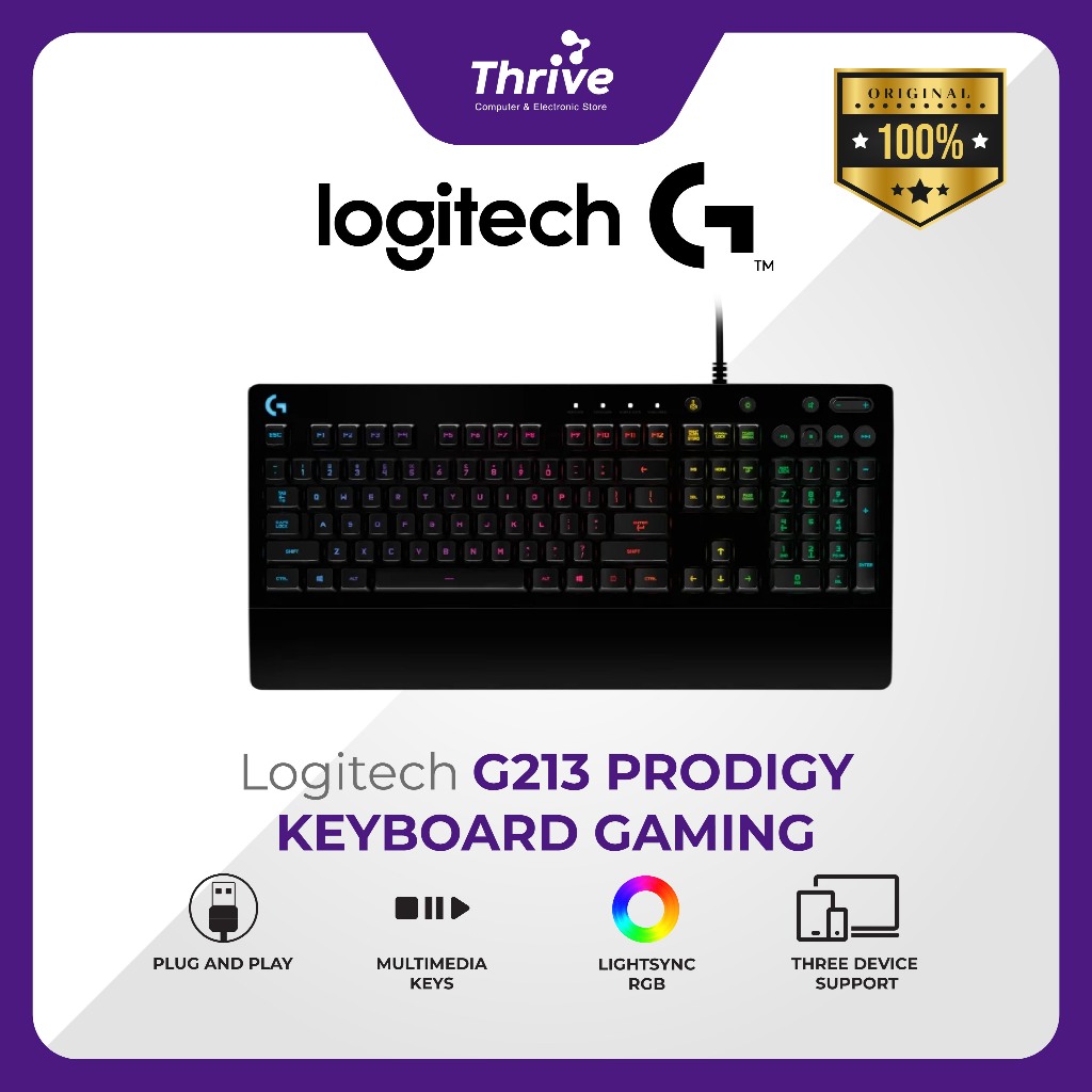 Jual Keyboard Gaming RGB Lighting - Logitech G213 Prodigy | Shopee ...