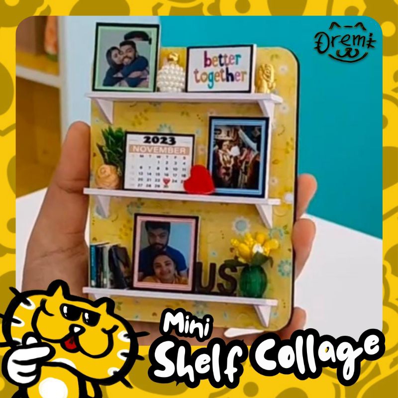 Jual mini self collage | photo frame | hiasan meja | hiasan foto ...