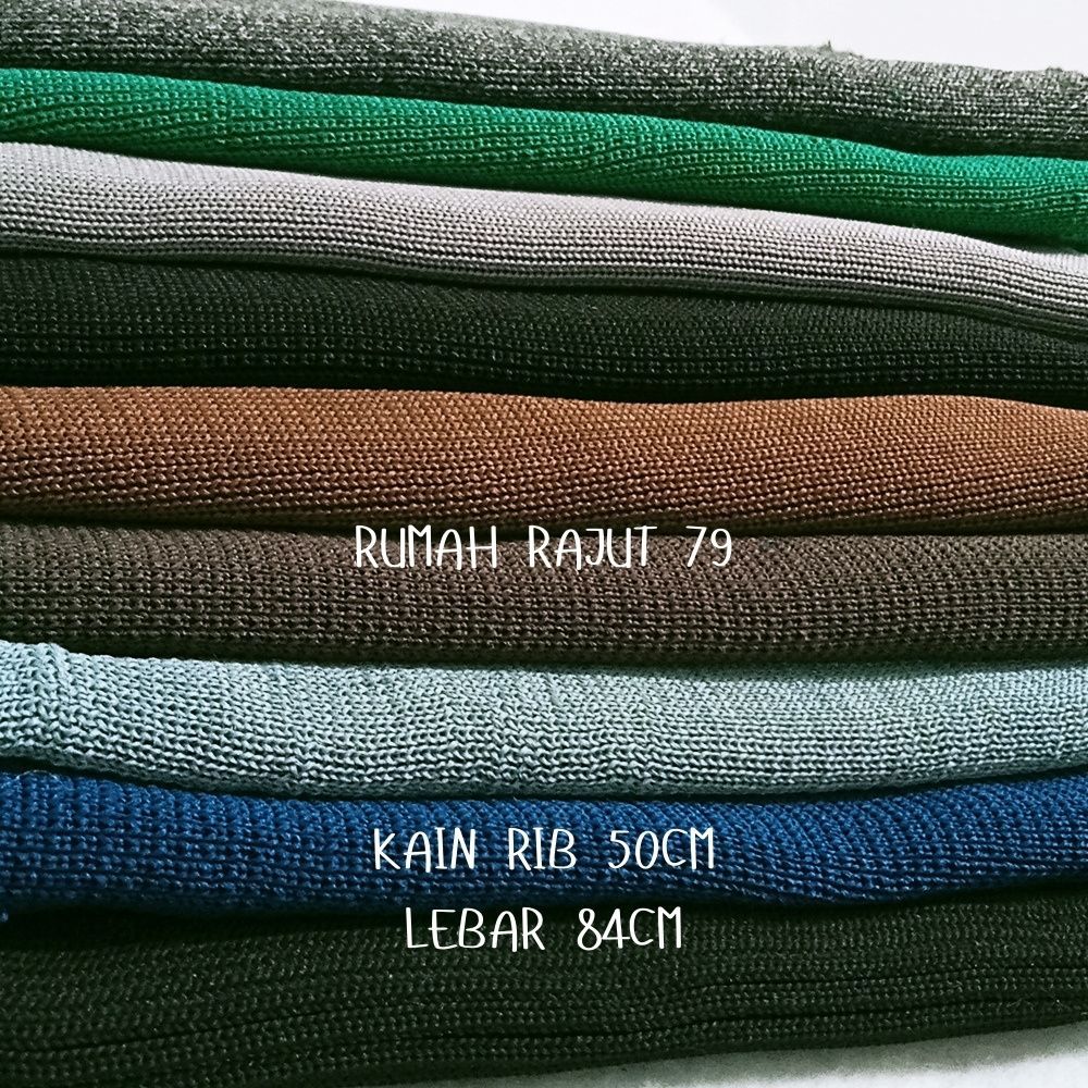 Jual Kain Rib Bur Jaket Bahan Polyester Polos Aksesoris Fashion Per 50 ...