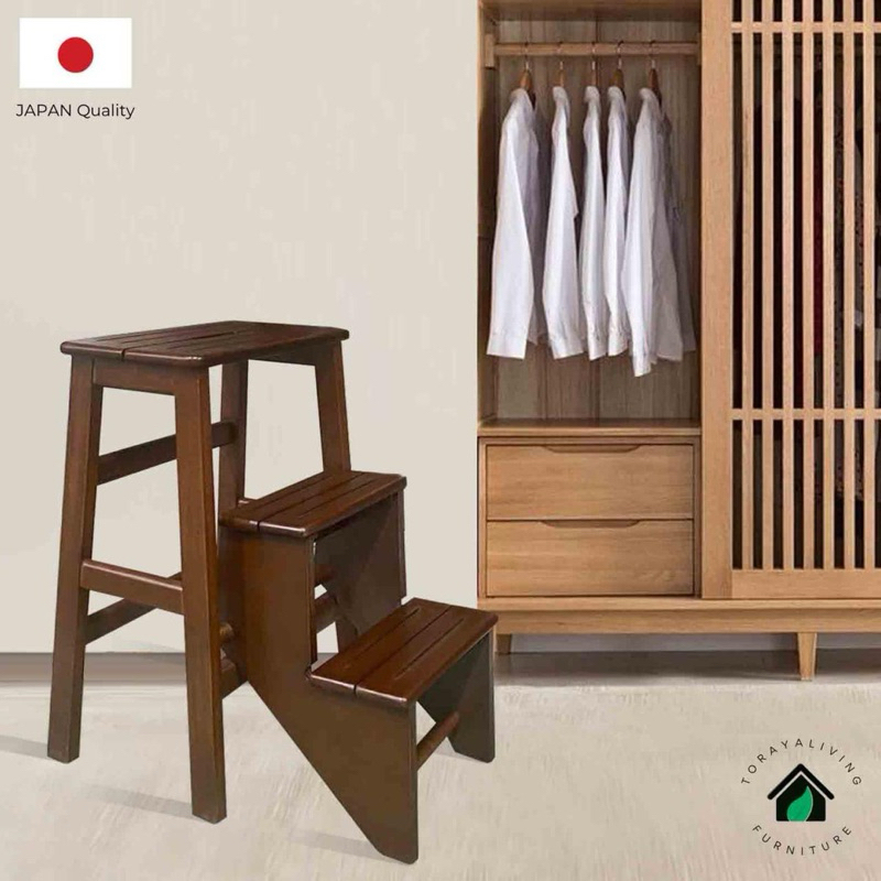 Jual Toraya Tangga Lipat Kayu/Tangga Lipat Estetik/ Bangku Lipat ...