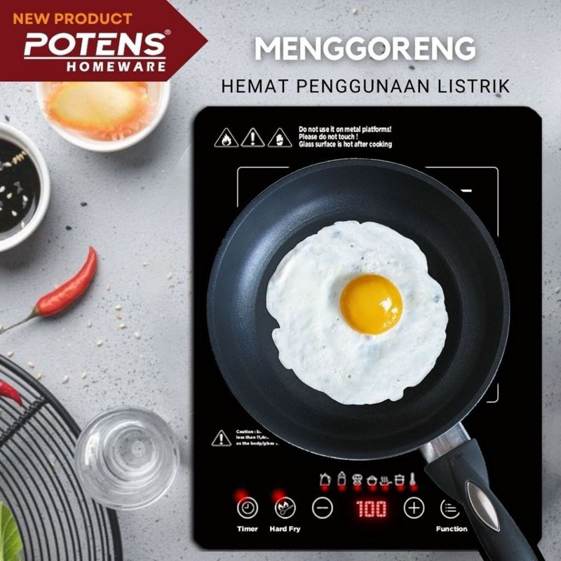 Jual Kompor Induksi Listrik POTENS Homeware Induction Cooker | Shopee ...