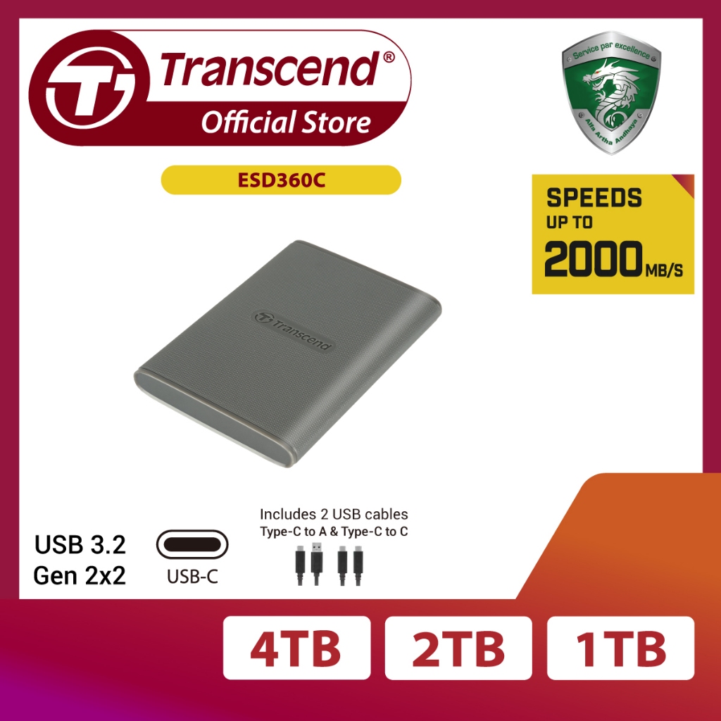 Jual Transcend External SSD ESD360C | Shopee Indonesia