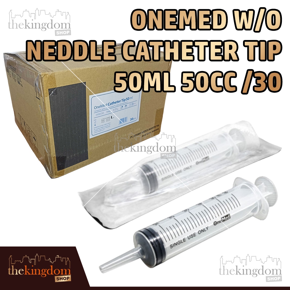 Jual Onemed Disposable Syringe without Needle Catheter Tip 50ml 50cc ...