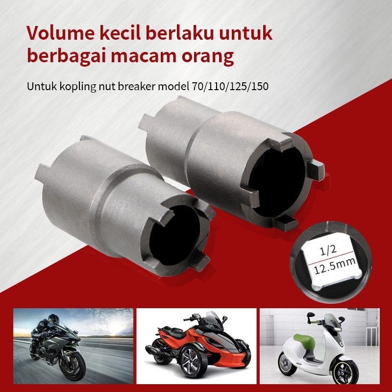 Jual Kunci Mahkota Mur Kopling Type A 25-30mm Double Crown Socket 1/2 Inch Untuk Honda Kunci ...