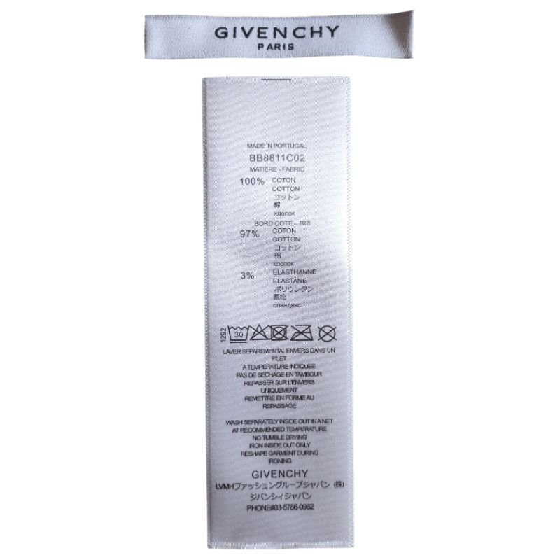 Jual LABEL GIVENCHY ONE SET LABEL ATAS DAN TAG WASH KUALITAS TINGGI ...