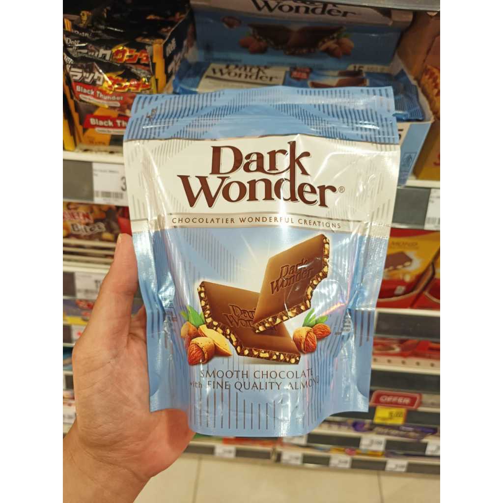 Jual Dark Wonder Fine Chocolate Almond 140 gr Premium Dark Chocolate ...