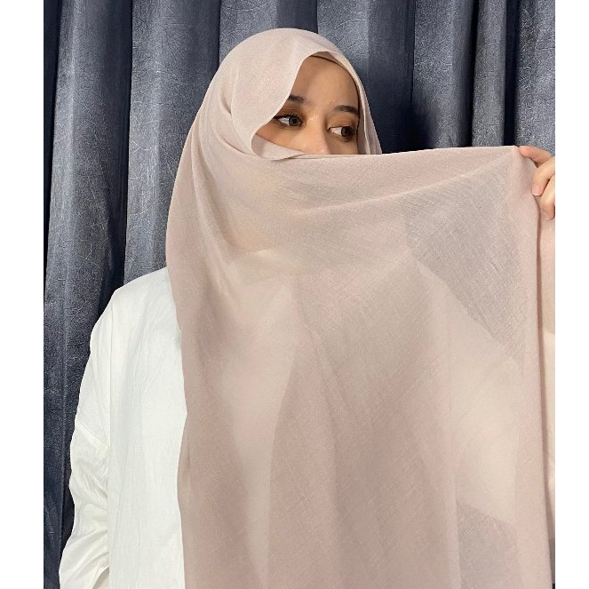 Jual [ESME] Dash Shawl Pashmina Peachy Blush/Pashmina Voal Arabian ...