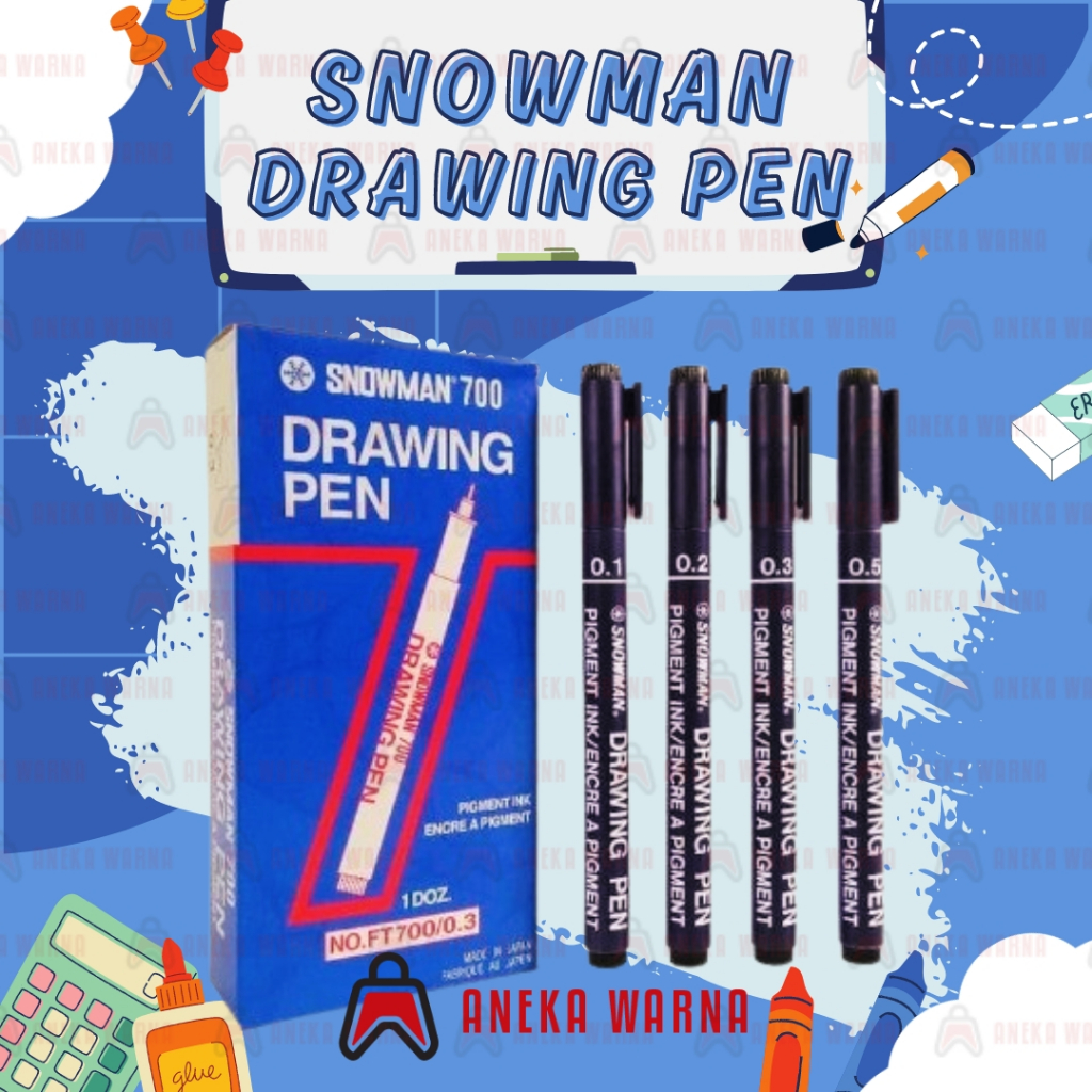 Jual PULPEN GAMBAR/PEN/BALLPOINT | SNOWMAN DRAWING PEN FT-700 | ALL ...