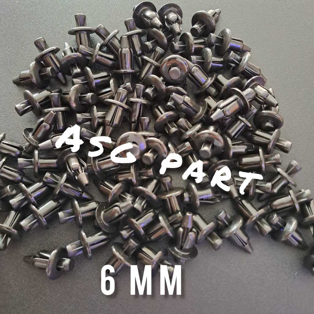 Jual 50 - 100 Pcs Klip Body Kancing/Rivet Body Lancip 6MM | Shopee ...