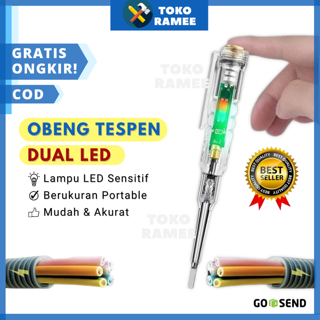 Jual Obeng Tespen Listrik Test Tester Dual Led Minus Tes Pen Kabel ...