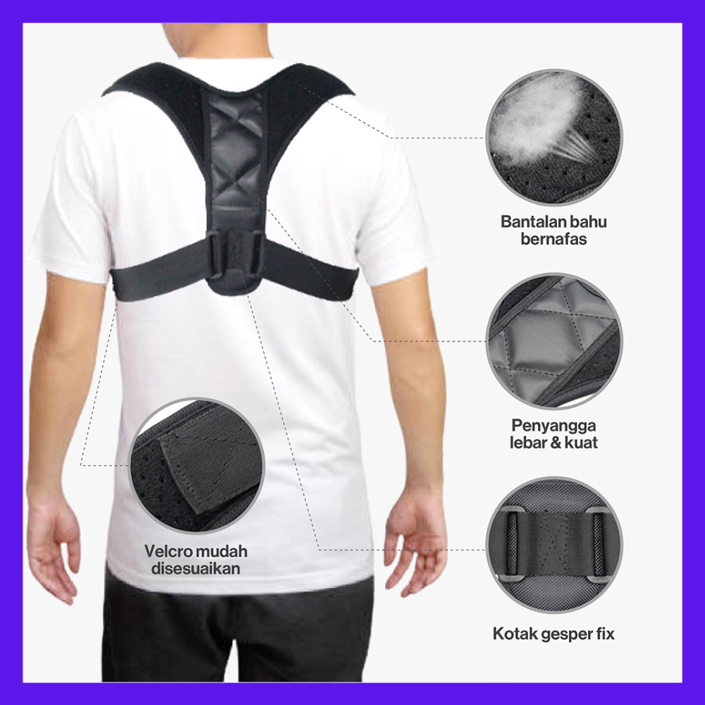 Jual Tali Body Harness Korektor Postur Punggung / Tali Body Harness ...