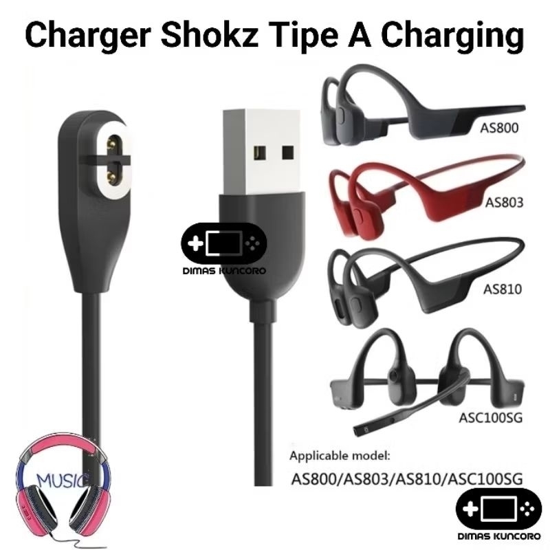 Jual Charger Shokz Tipe A Charging after open run pro mini aero pex ...
