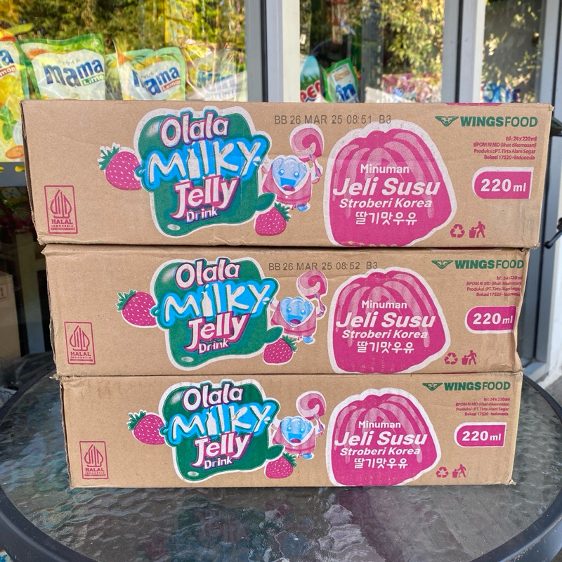Jual Olala Milky Jelly Drink Rasa Korean Strobery 1 dus Hemat dan Murah | Shopee Indonesia
