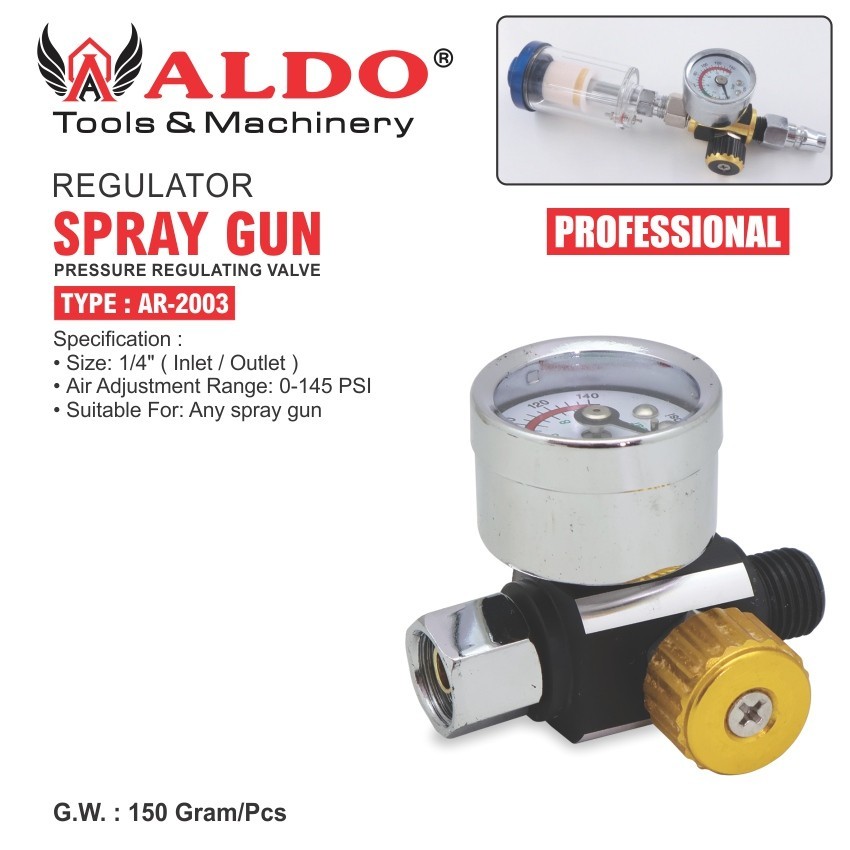 Jual REGULATOR SPRAY GUN AR-2003 / REGULATOR SETELAN TEKANAN ANGIN ...