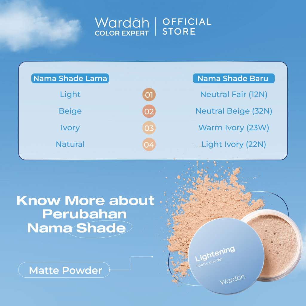 Jual Wardah Lightening Matte Powder 20 g BEIGE - Bedak Tabur dengan ...
