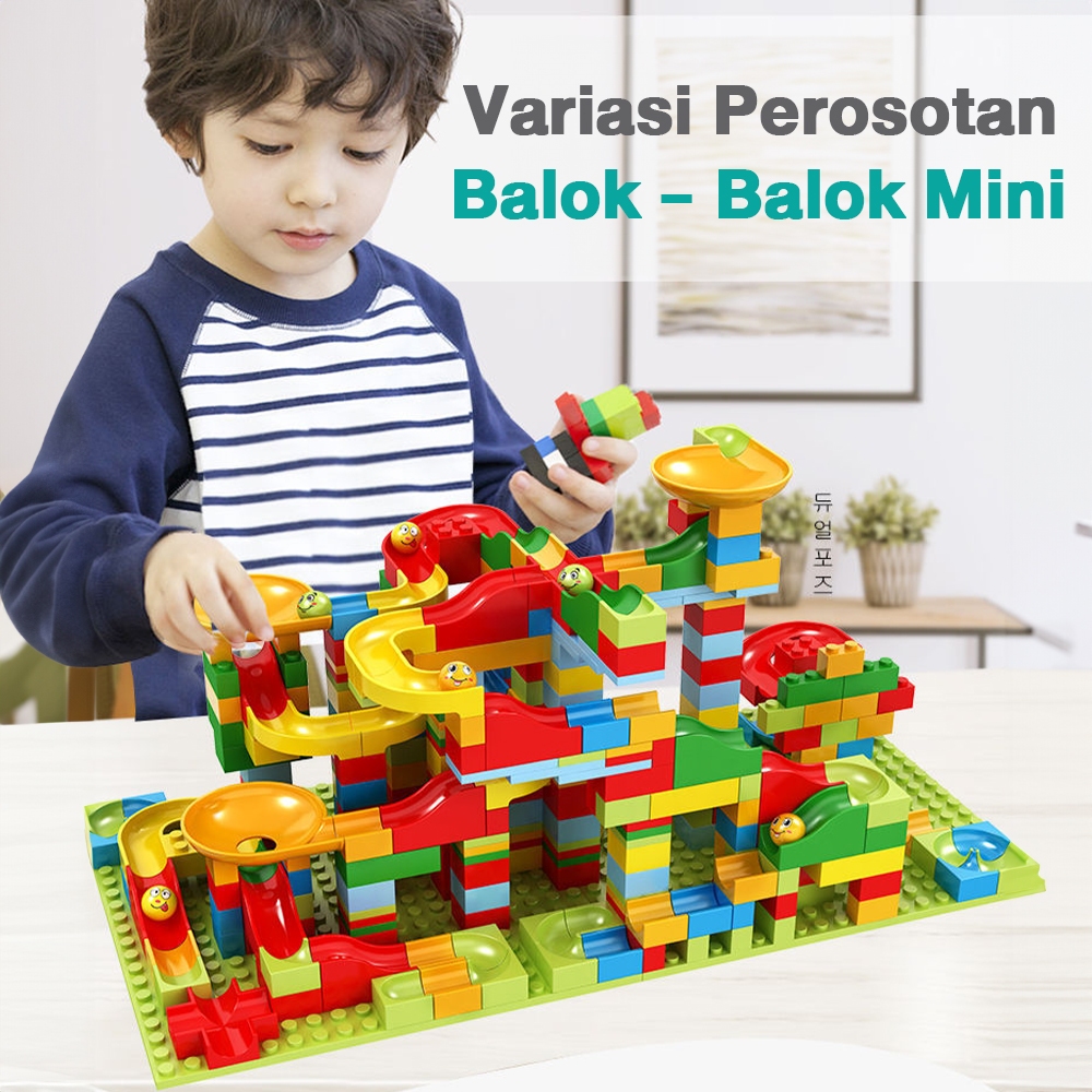Jual Mainan Building Blocks 340Pcs Marble Race Run Maze Blocks Track ...