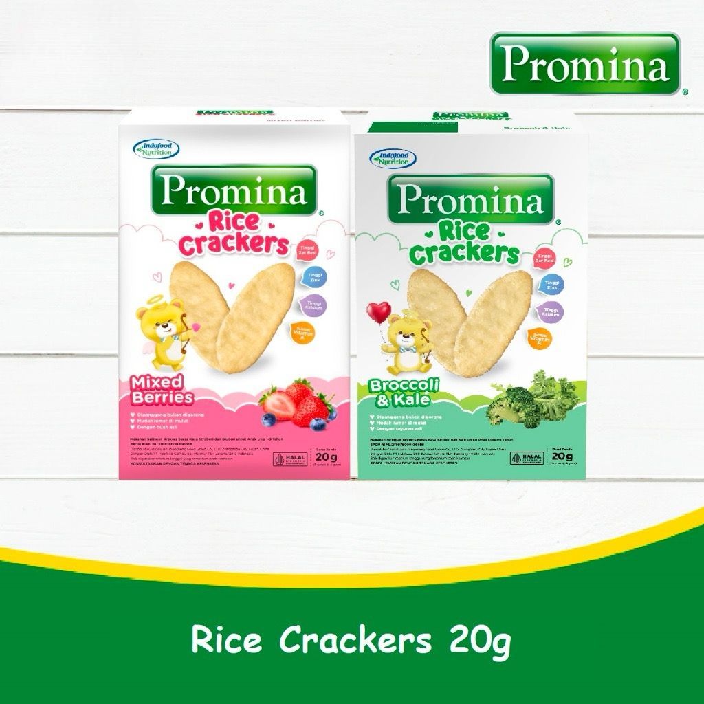 Jual PROMINA Rice Crackers Broccoli & Kale Mix Berries 20g | Promina ...
