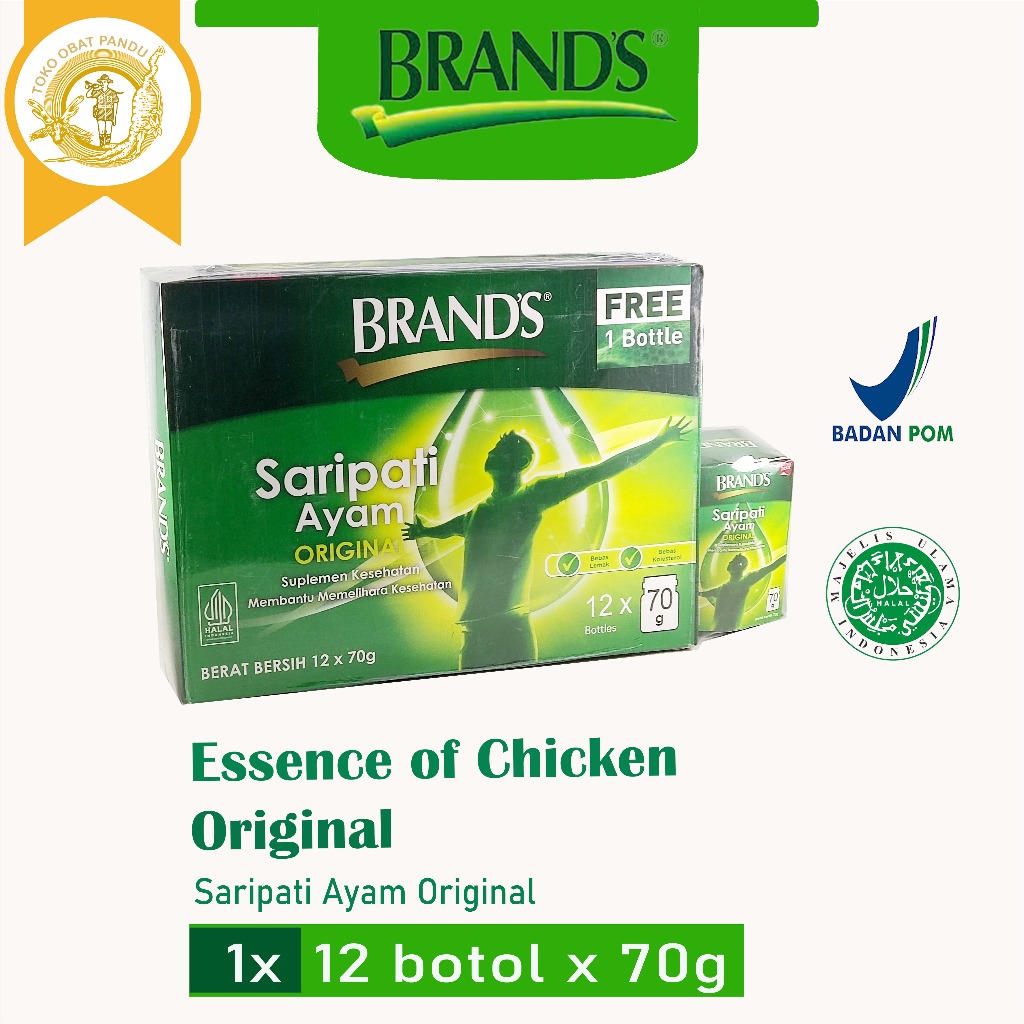 Jual BRAND’S SARIPATI AYAM ORIGINAL (12 botol) | Shopee Indonesia