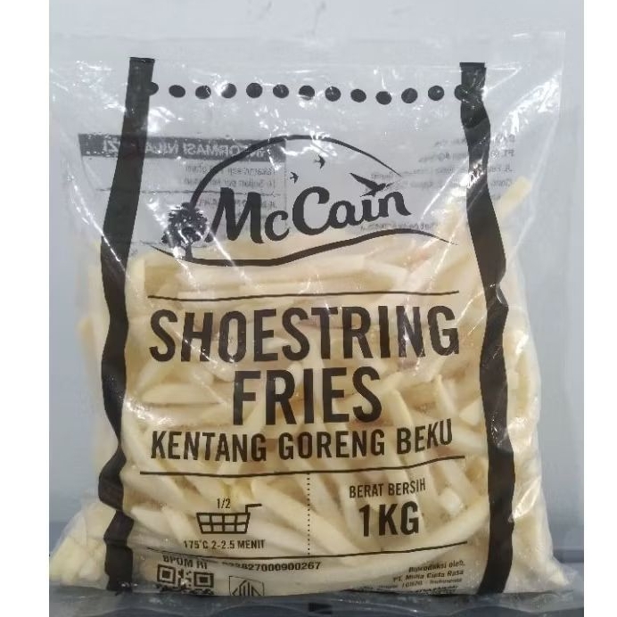 Jual Mc Cain French Fries Shoestring / Kentang Goreng | Berat Bersih 1 kg | Shopee Indonesia
