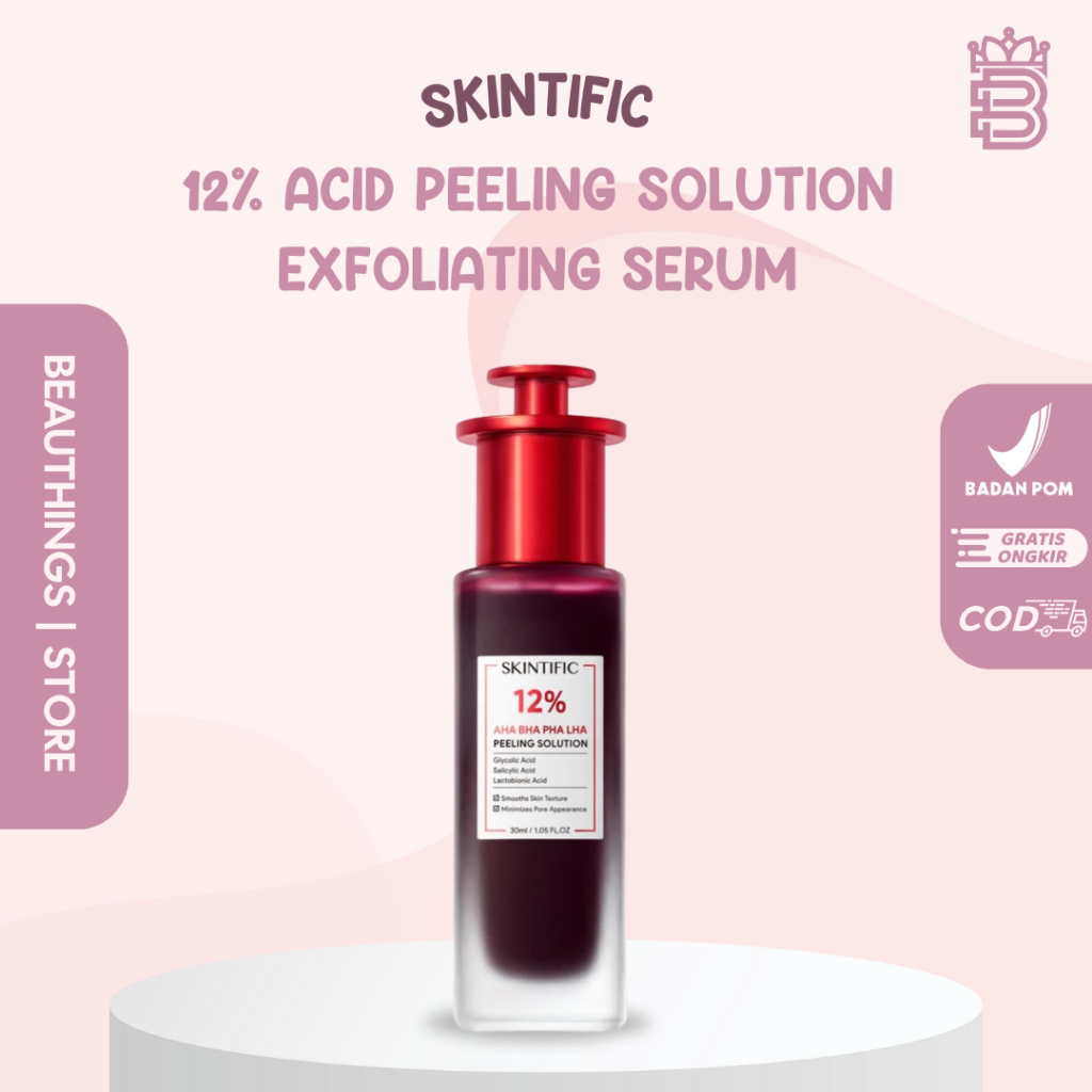 Jual SKINTIFIC 12% Acid Peeling Solution Exfoliating Serum Eksfoliasi AHA BHA PHA LHA Peeling ...
