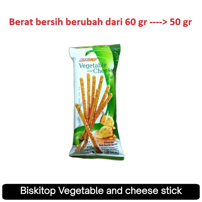 Jual biskitop biskuit vegetable cheese stick | per piece | Shopee Indonesia