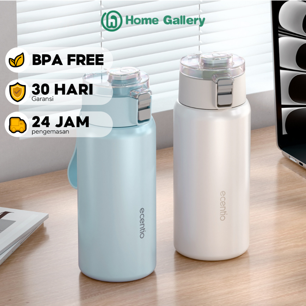 Jual ecentio tumbler minum 304 stainless 450ml portable termos premium botol aesthetic korea ...