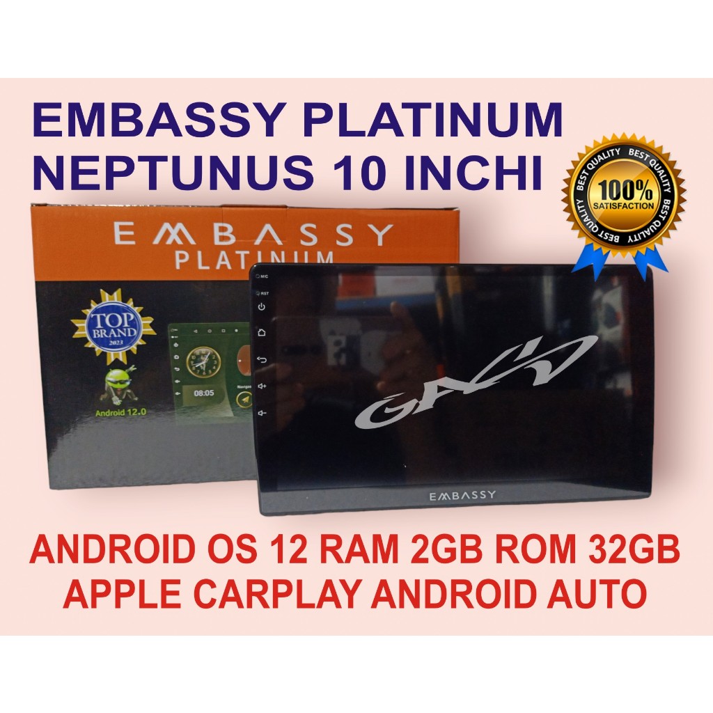 Jual Head Unit Android 10 Inch EMBASSY terbaru Ram 2Gb Memory Internal ...