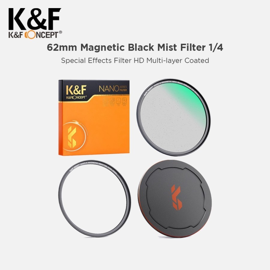 Jual KNF Concept 62mm Magnetic Nano-X Black Mist 1/4 Filter K&F Concept ...